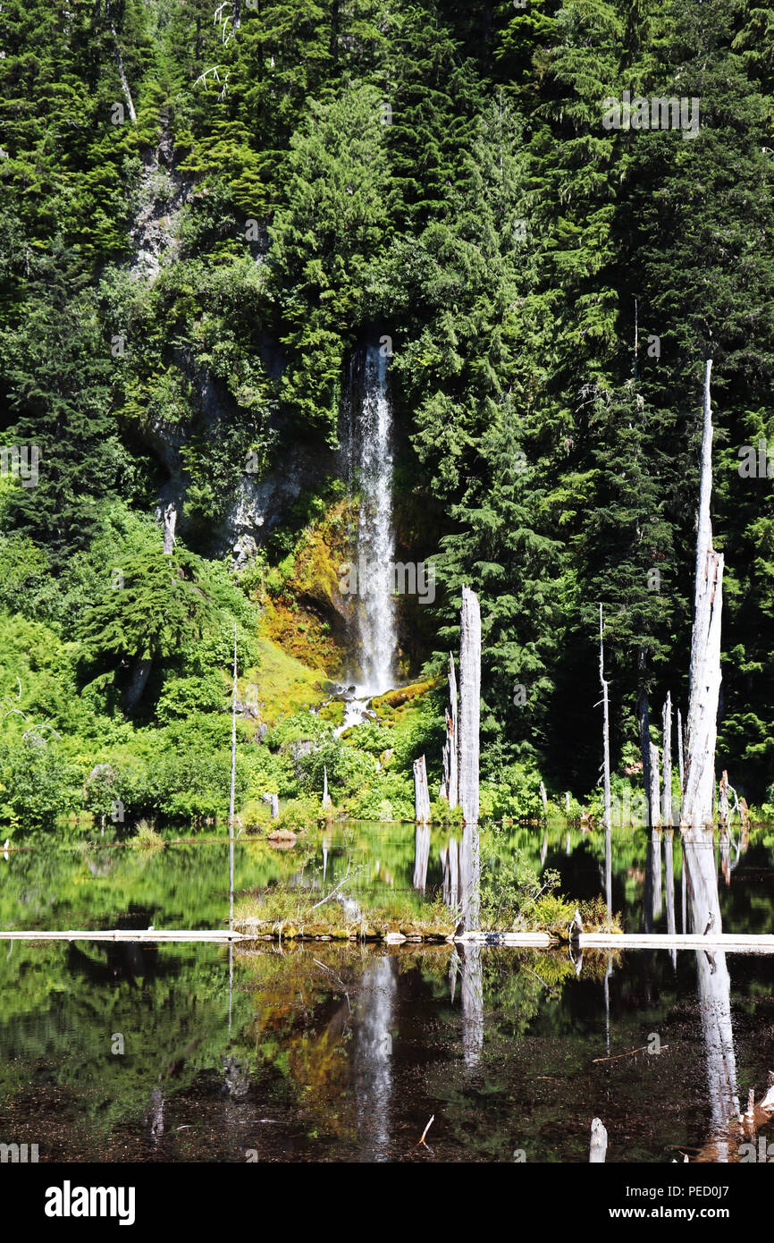 Waterfall at June Lake Stock Photo - Alamy