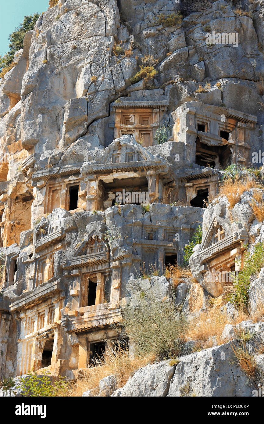 Ancient Dead Town In Myra Demre Turkey Stock Photo - Alamy