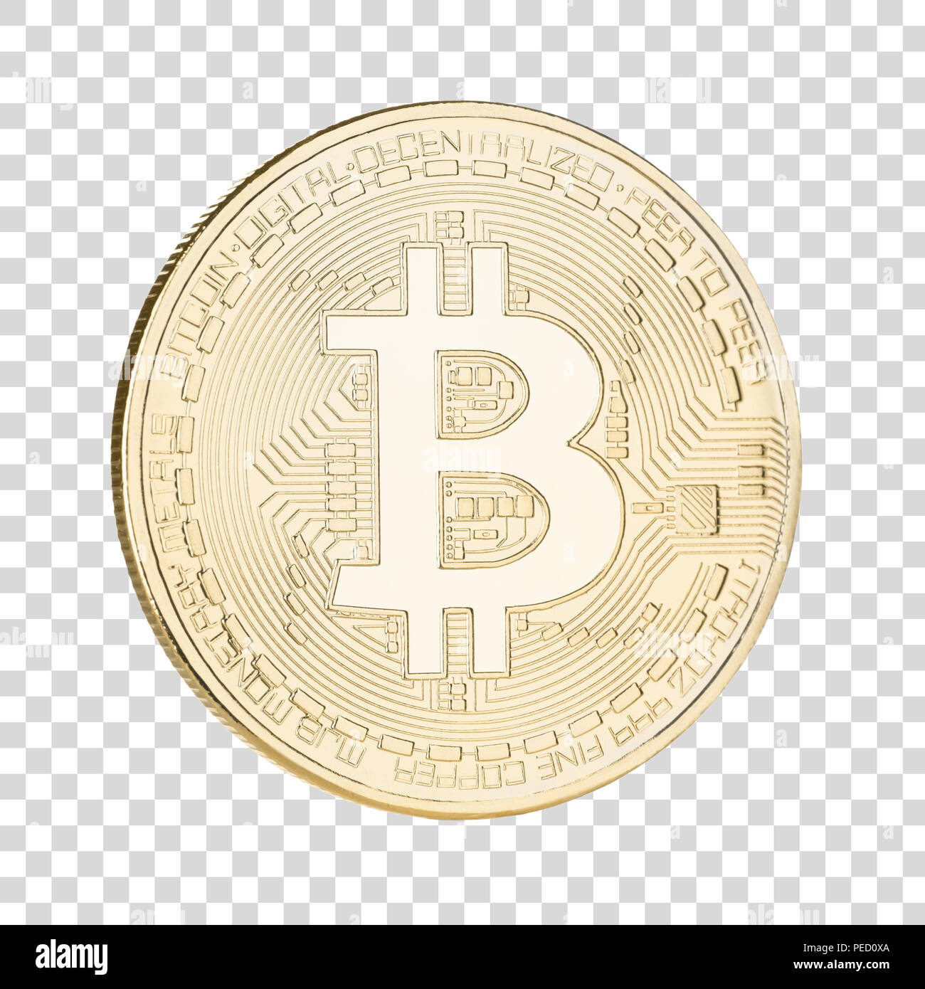 Bitcoin with clipping path Stock Photo - Alamy