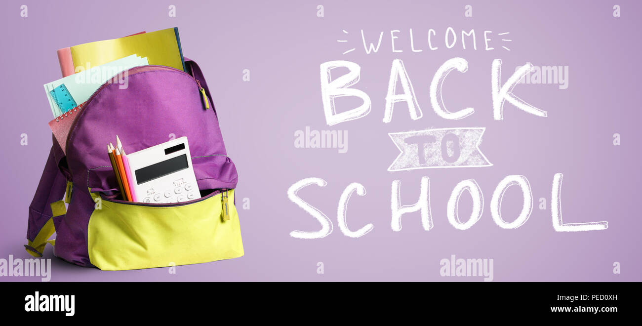 Back to school backpack Stock Photo - Alamy