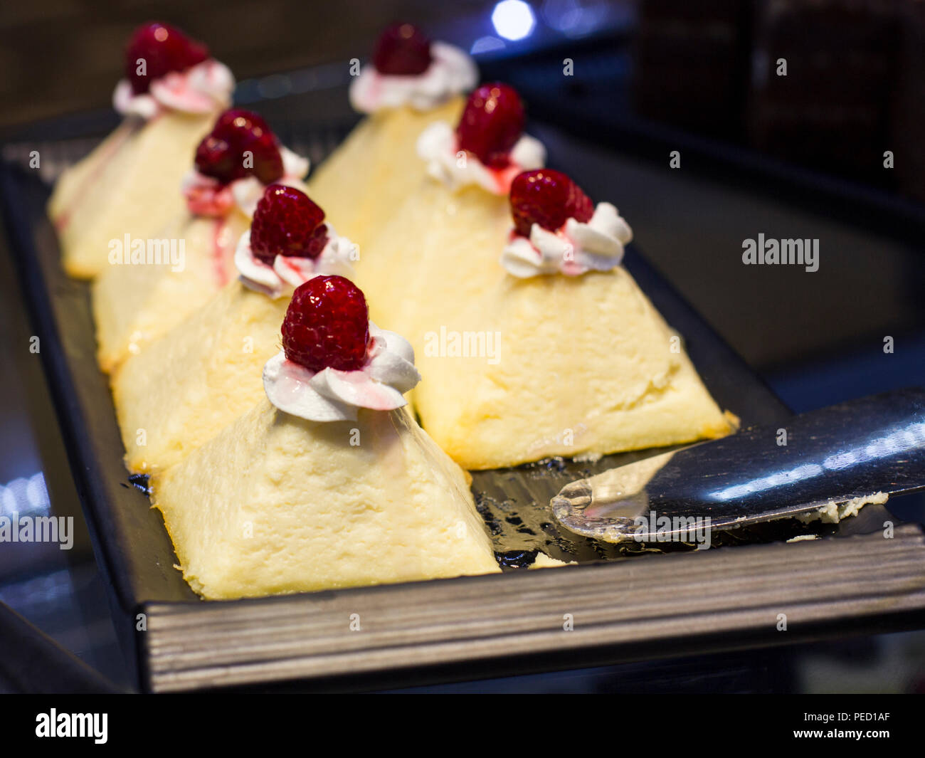 Piece strawberries cake homemade hi-res stock photography and images ...