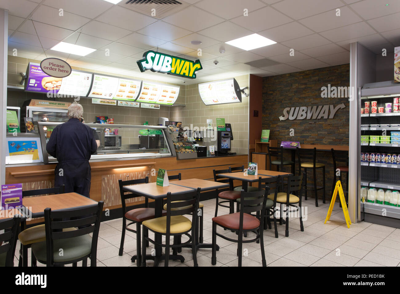 Inside Subway Restaurant Interior