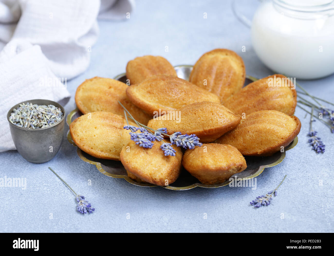 French cookies Madeleine in the form of shells Stock Photo - Alamy