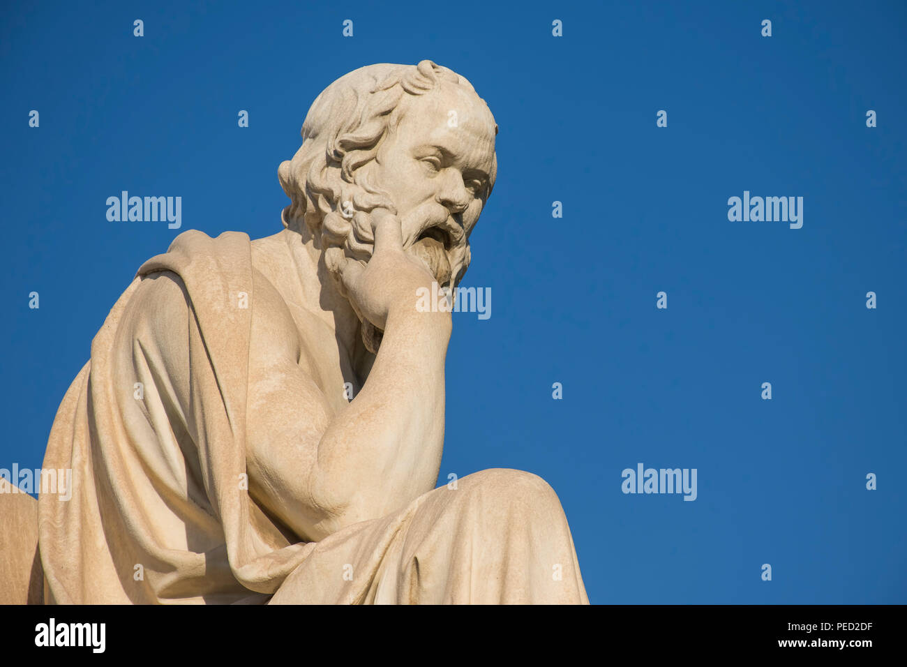 Greek philosopher Socrates in front of the National Academy of Athens ...