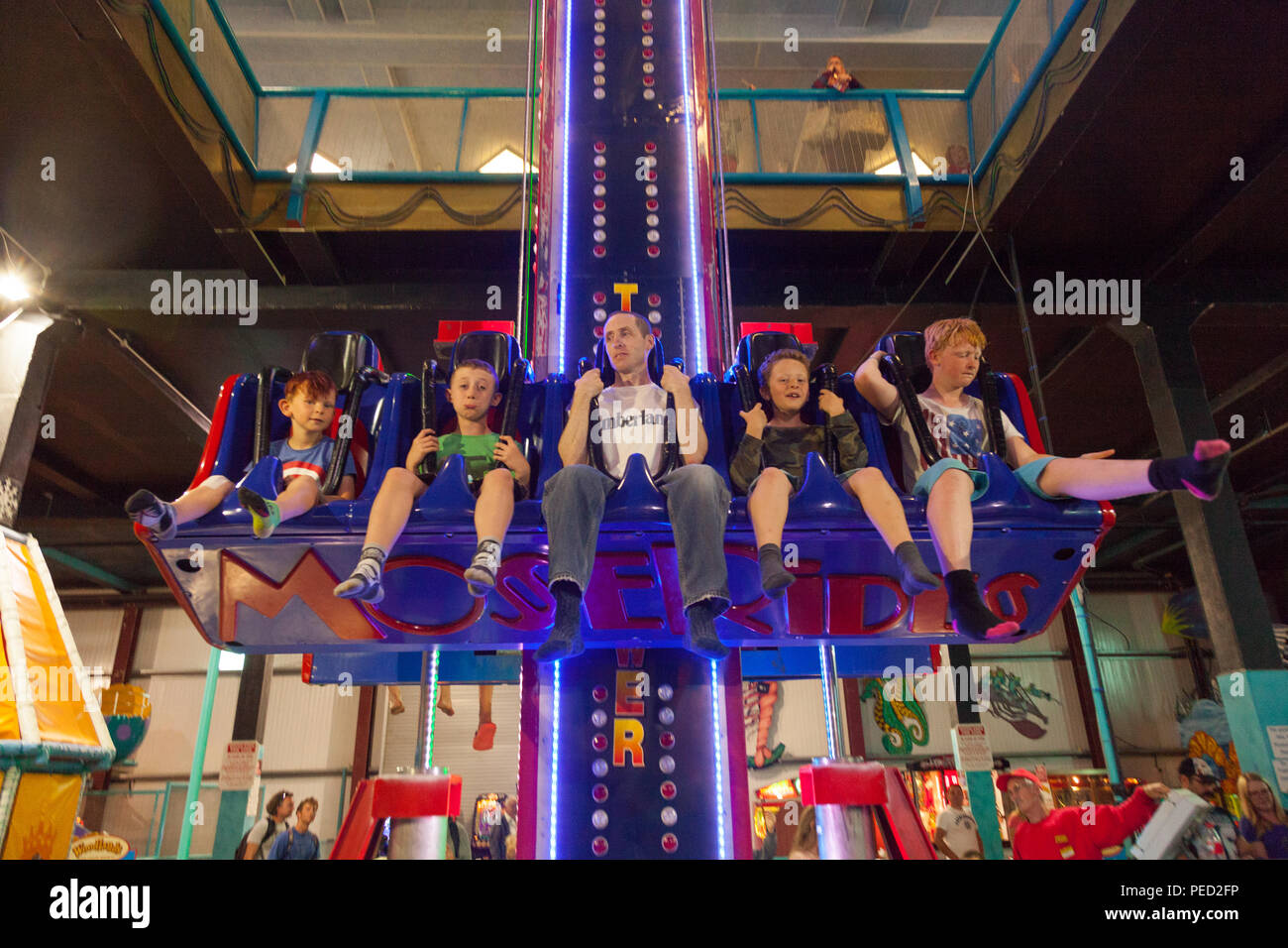 Trauma tower ride at Woodlands Family Theme park, Totnes, Devon ...