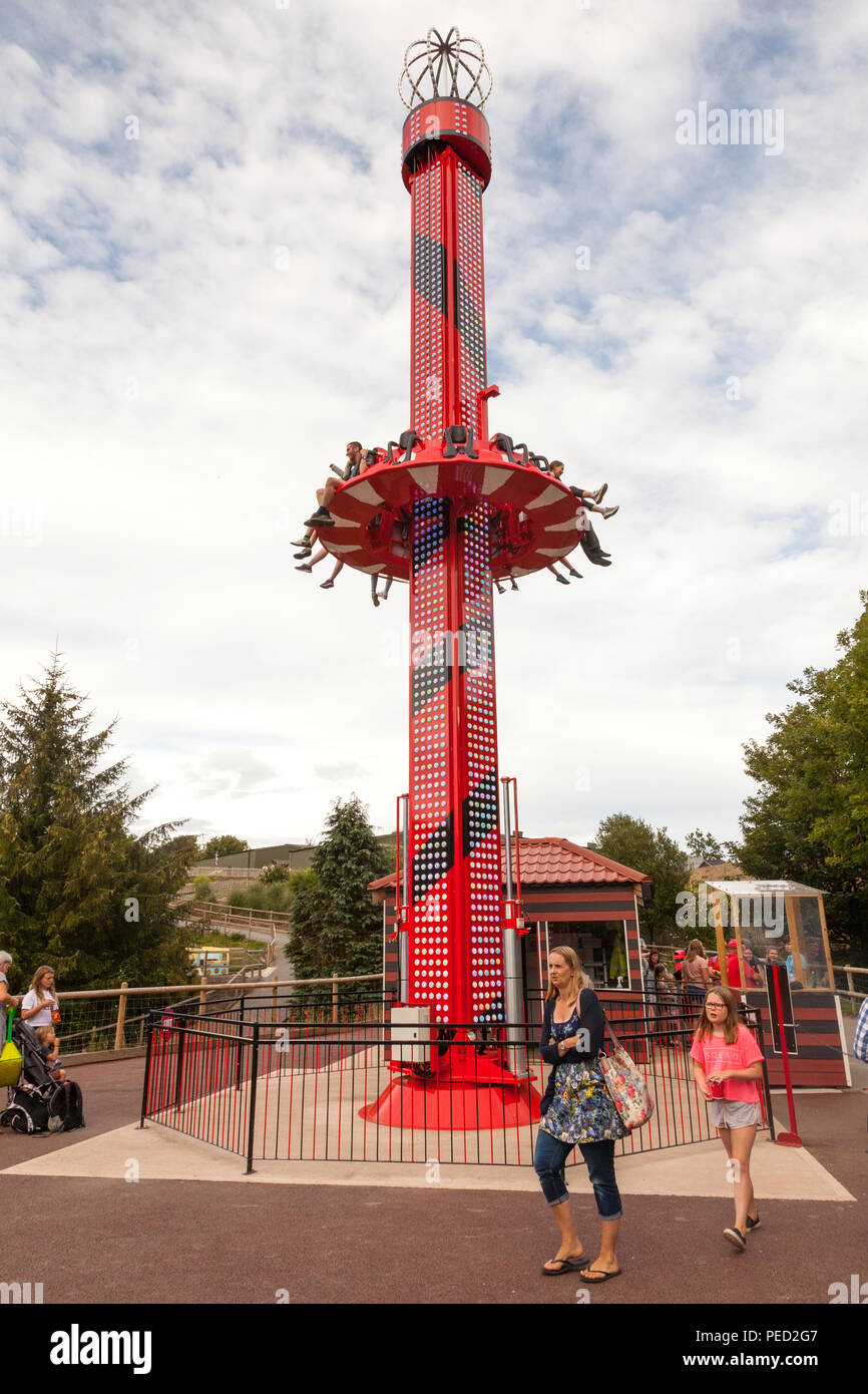 Vertigo ride at Woodlands family theme park, Totnes, Devon, England ...