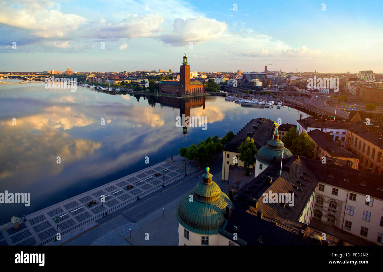 Aerial view of Stockholm City Stock Photo - Alamy