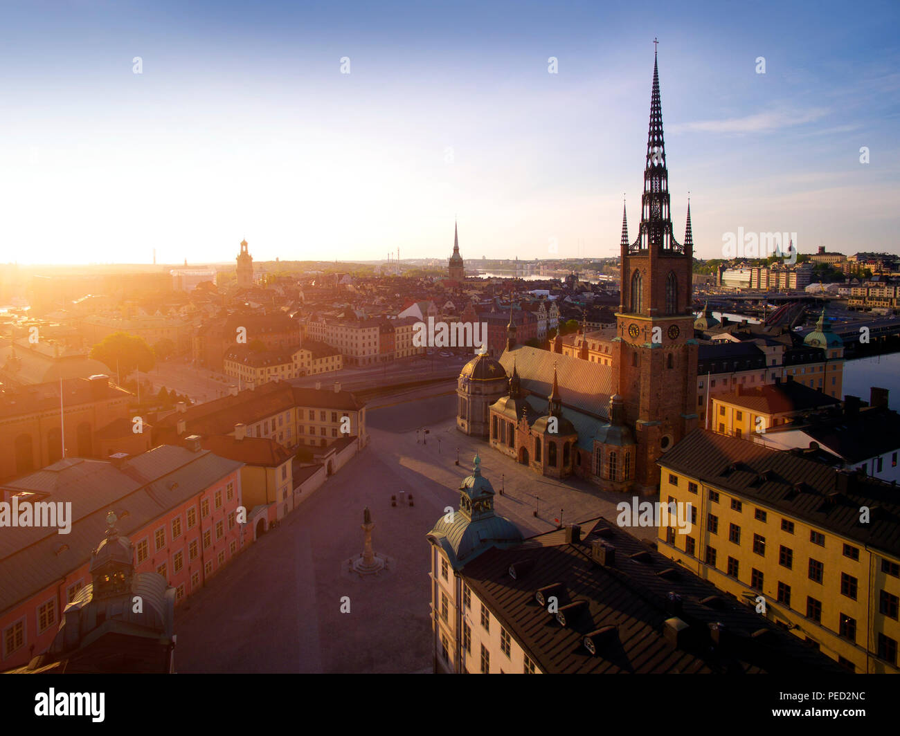 Stockholm skyline sunrise aerial view hi-res stock photography and ...