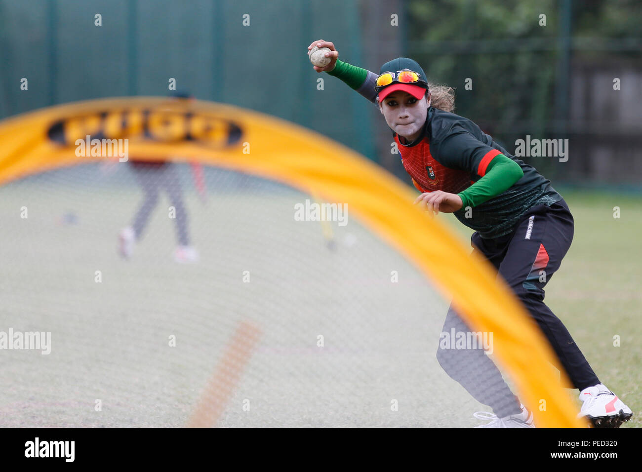 Bangladesh National Women cricketer Jahanara Alam during practice at ...