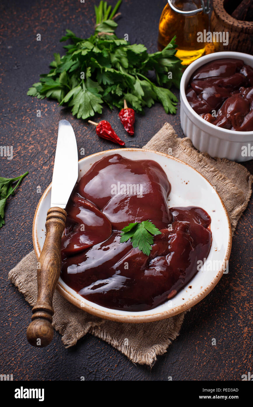 Raw liver hi-res stock photography and images - Alamy