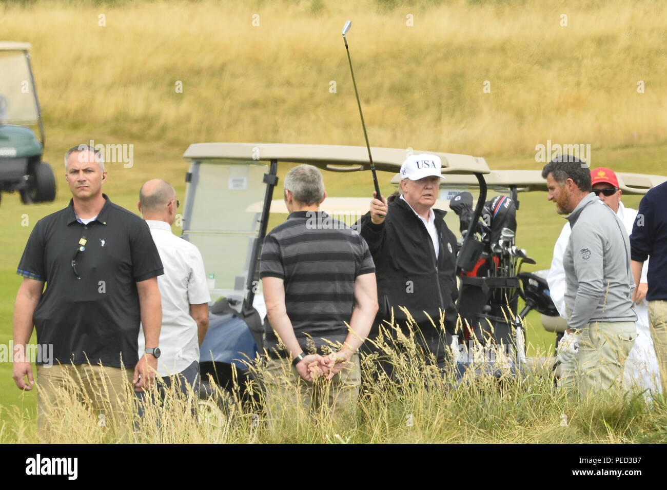 U.S President Donald Trump plays golf at Turnberry Golf Course in ...