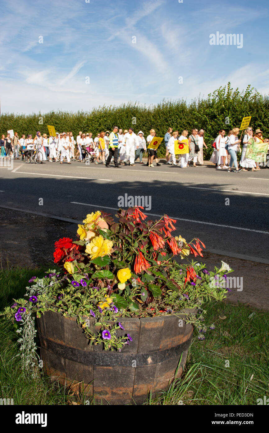 Anti-fracking protests against Cuadrilla at Little Plumpton, Blackpool ...