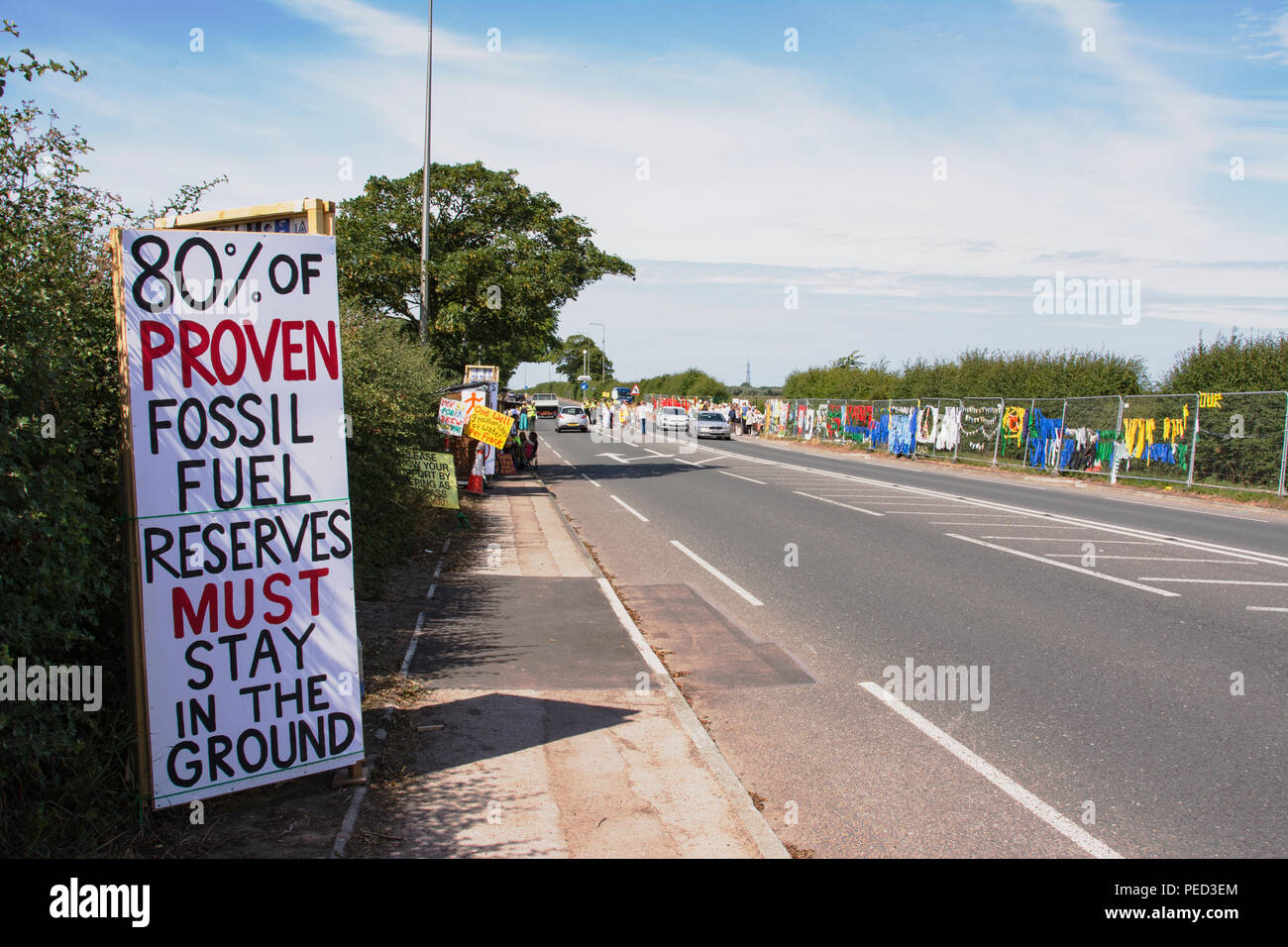 Anti-fracking protests against Cuadrilla at Little Plumpton, Blackpool ...