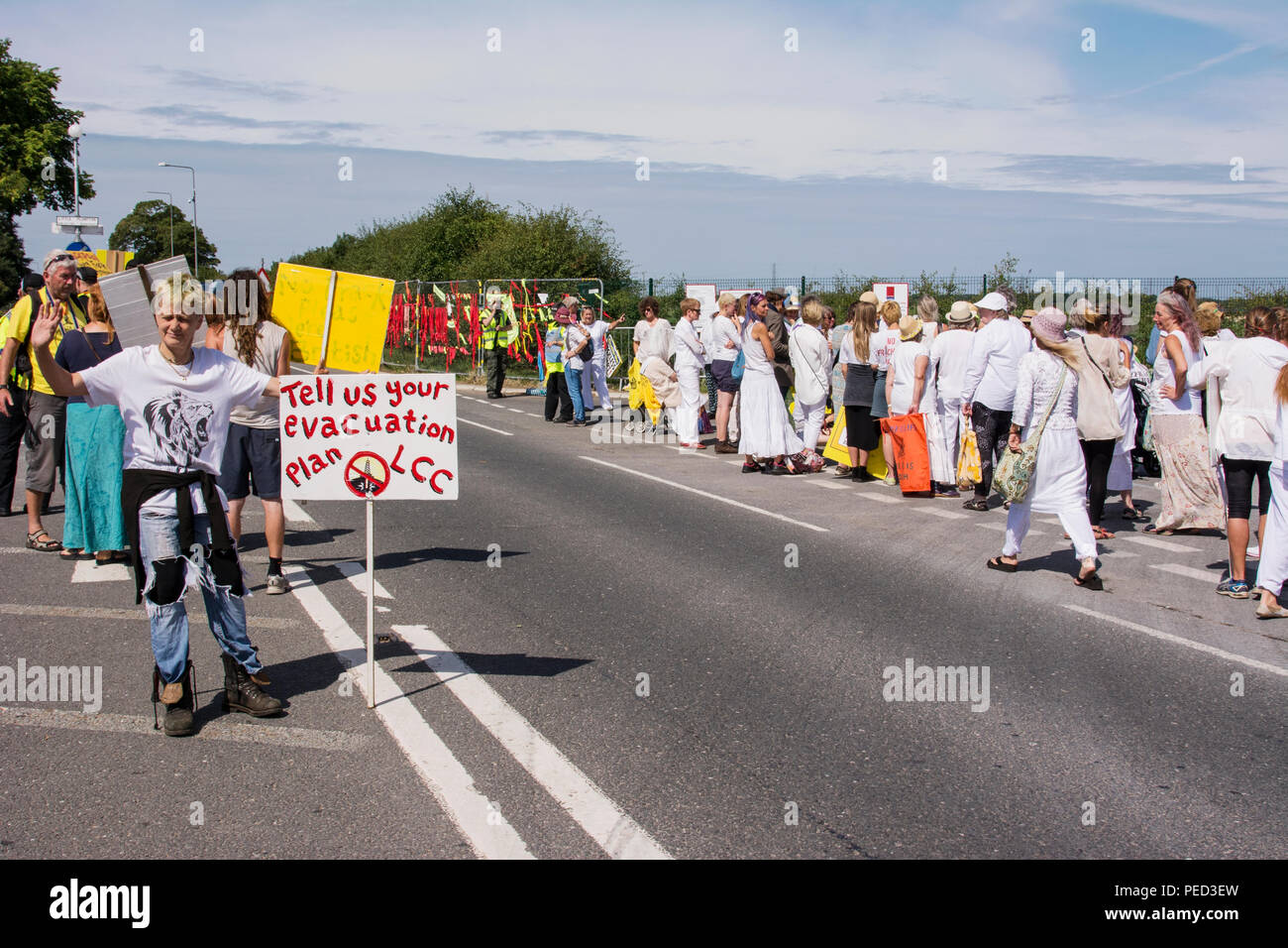 Anti-fracking protests against Cuadrilla at Little Plumpton, Blackpool ...