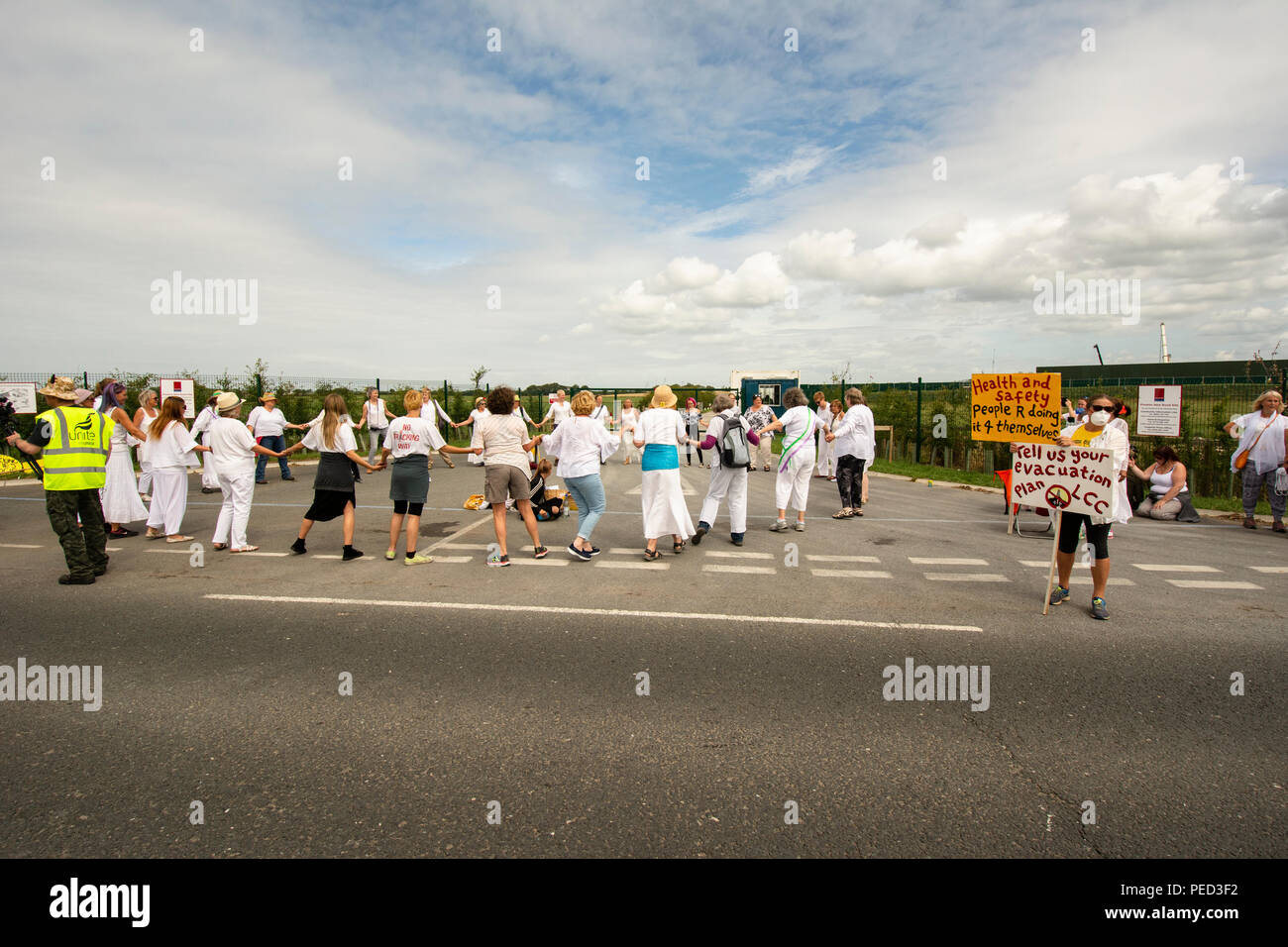 Anti-fracking protests against Cuadrilla at Little Plumpton, Blackpool ...