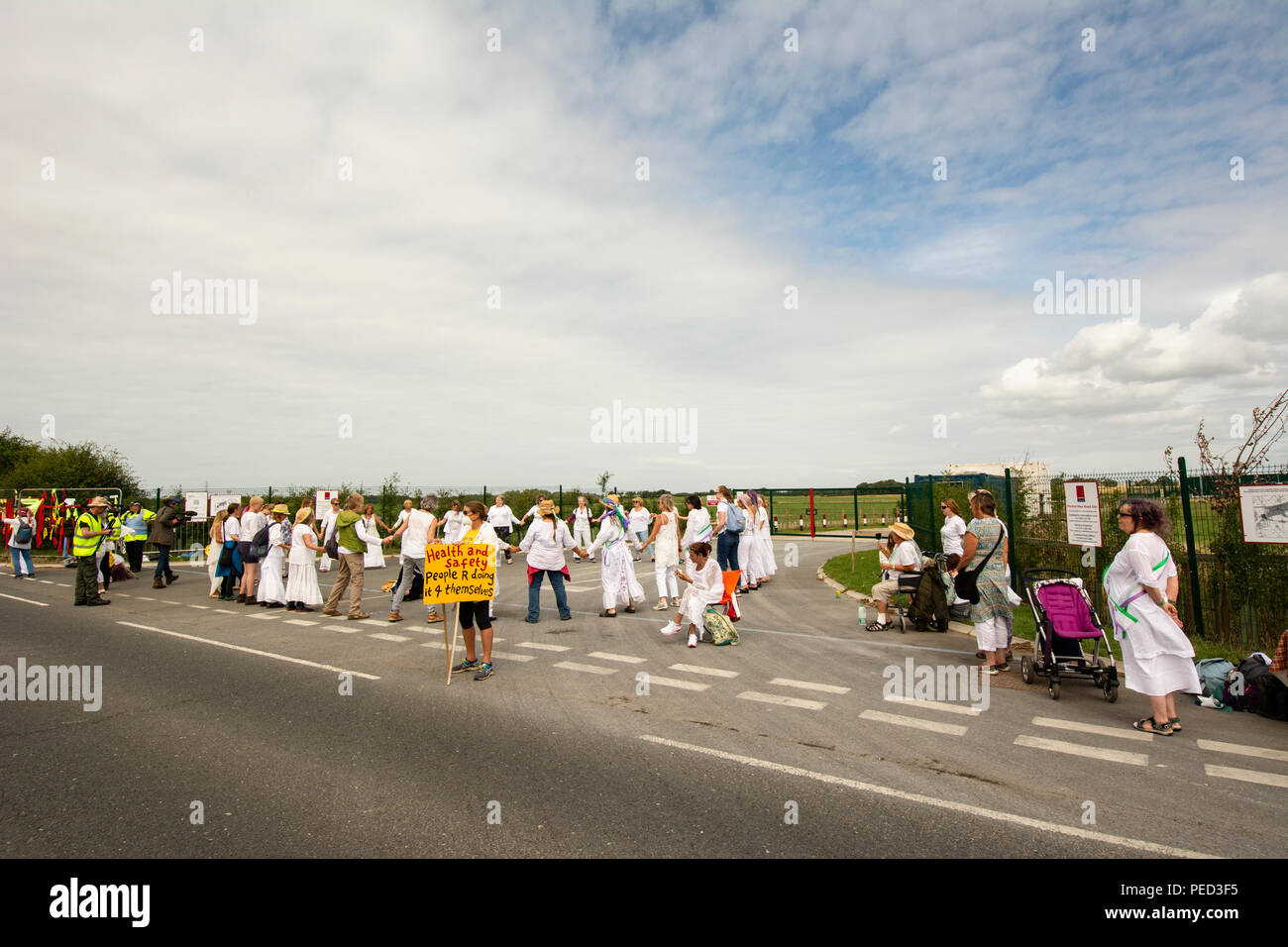 Anti-fracking protests against Cuadrilla at Little Plumpton, Blackpool ...