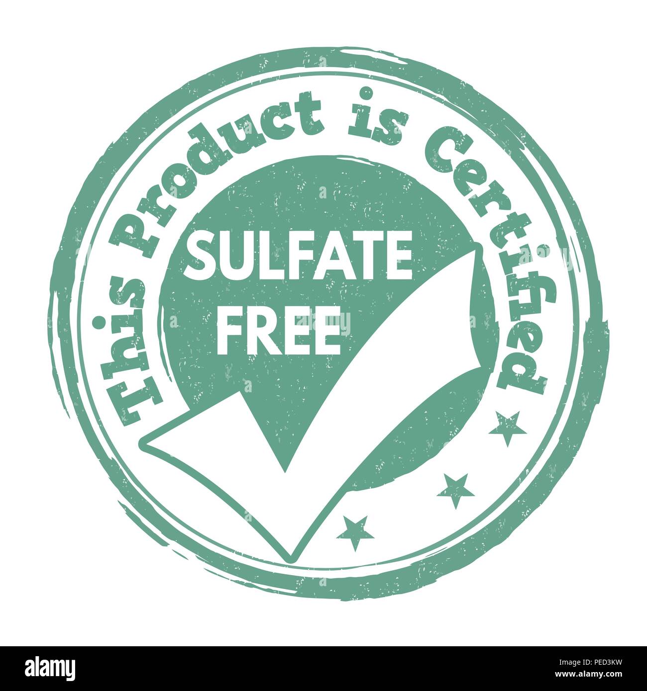 Sulfate free sign or stamp on white background, vector illustration ...