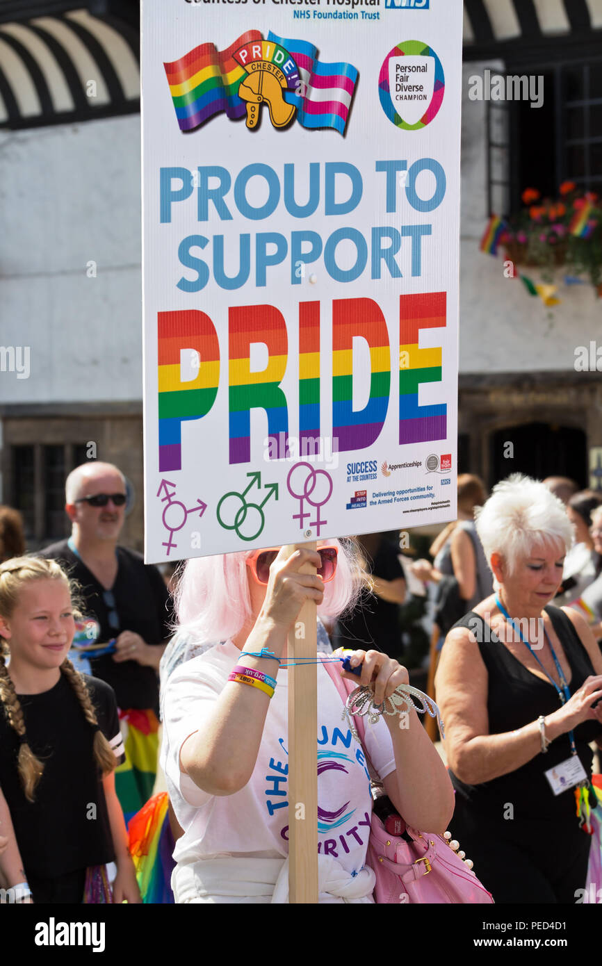 People show their support for the LGBT community on the procession ...