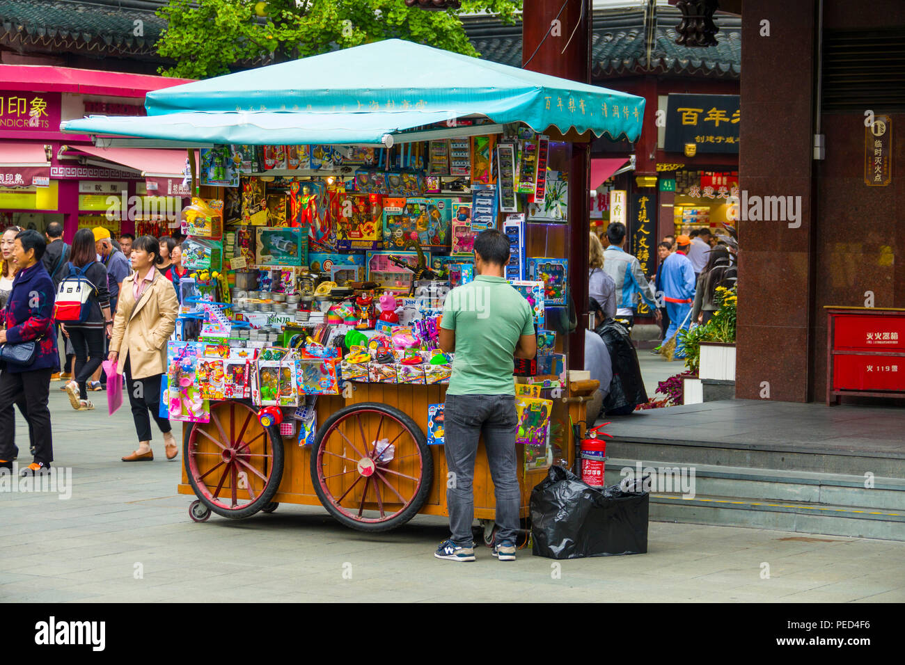 Snack booths Old City Shanghai China Asia Stock Photo - Alamy