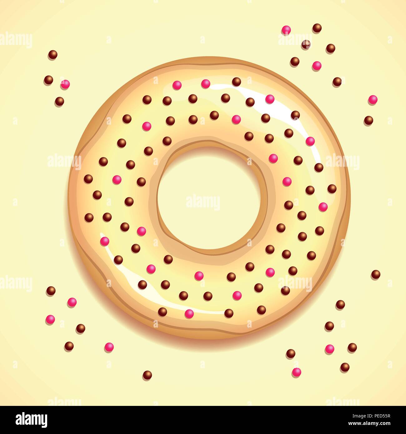 Tasty cake caramel cream Stock Vector Images - Alamy