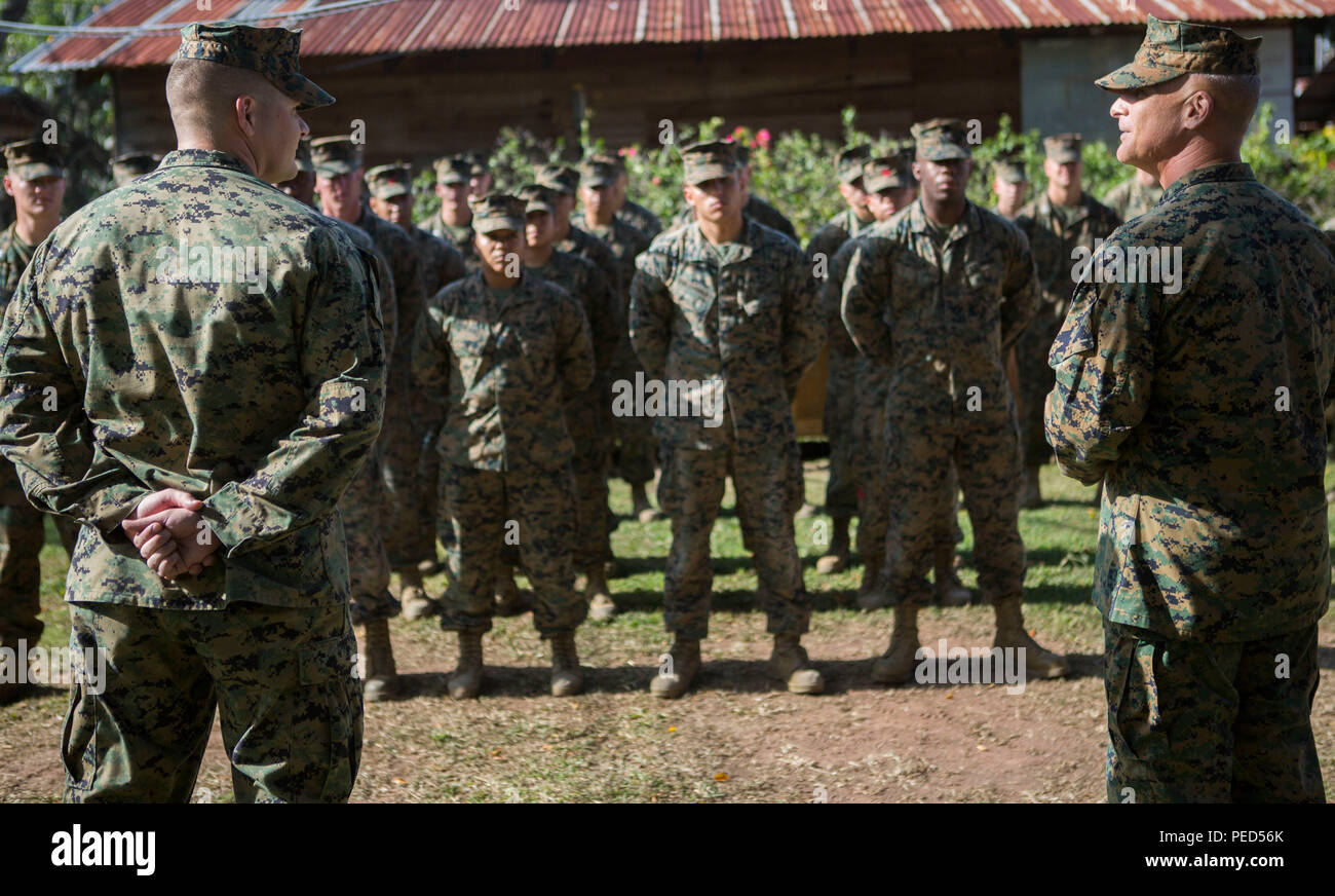 U.S. Marine Corps Lt. Col. David Hudak, right, Special Purpose Marine ...