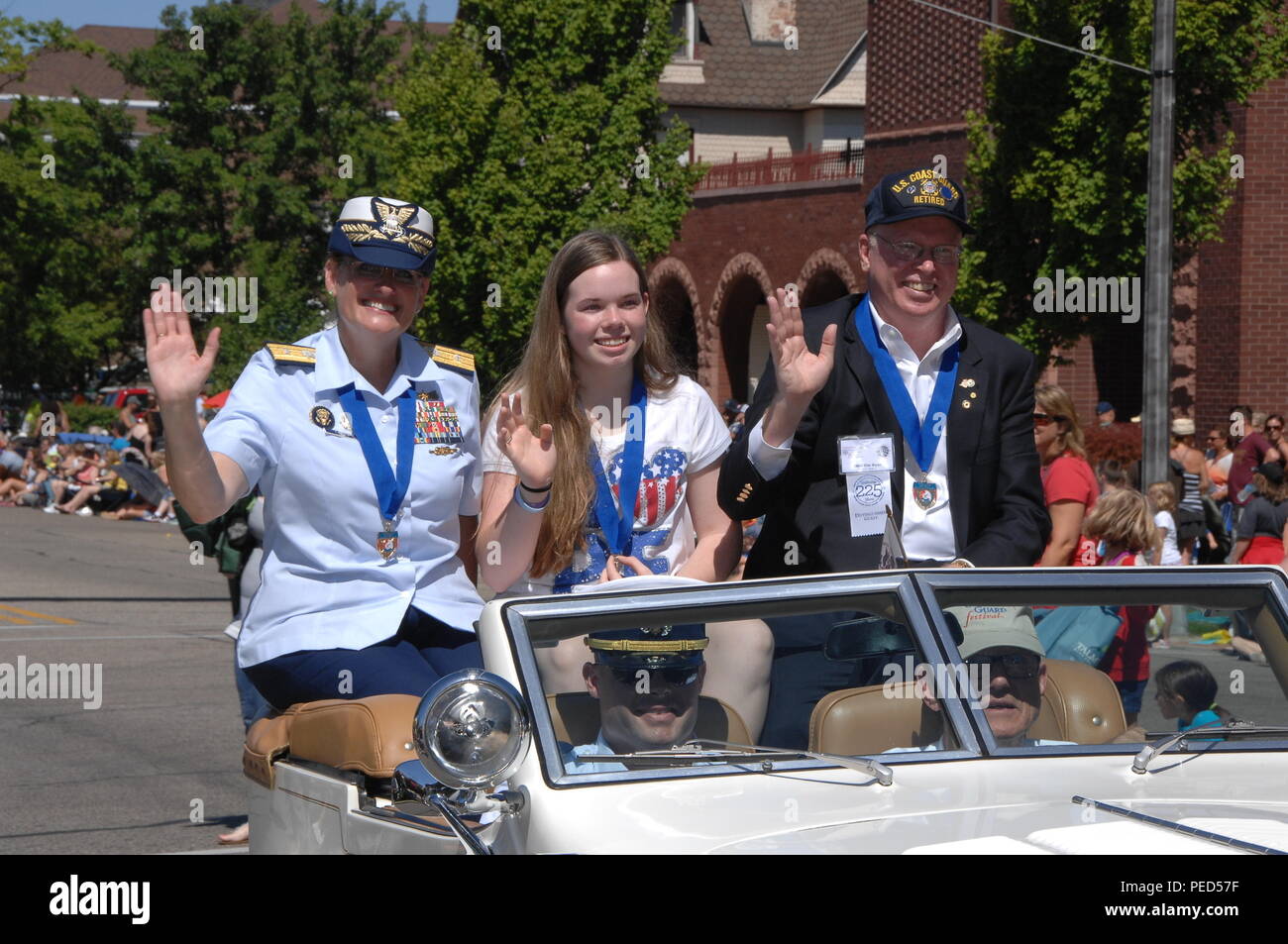 Rear Adm. June Ryan, 9th Coast Guard District commander, participates ...