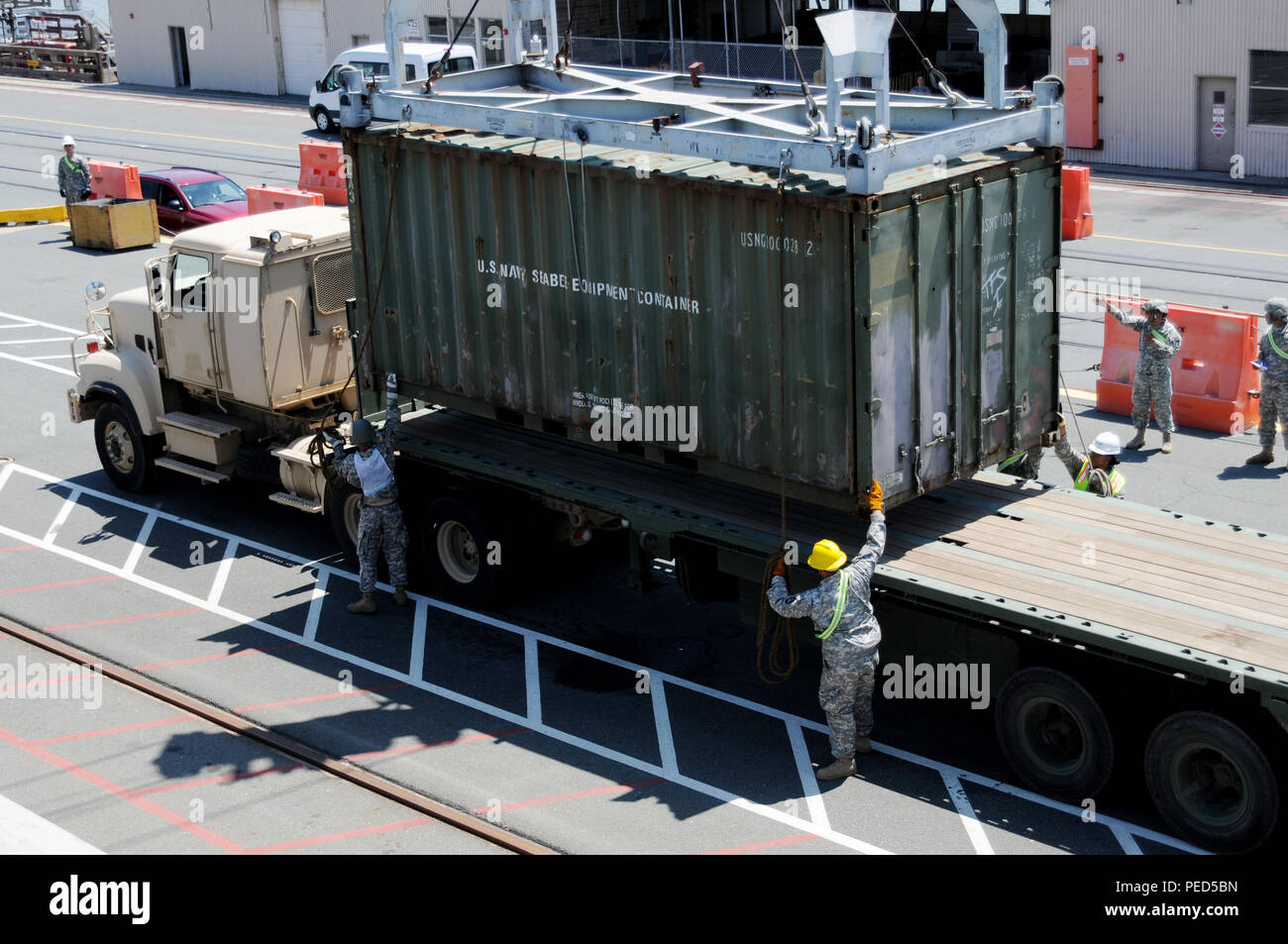U.S. Army Reserve Soldiers of the 441st Transportation Company conduct ...