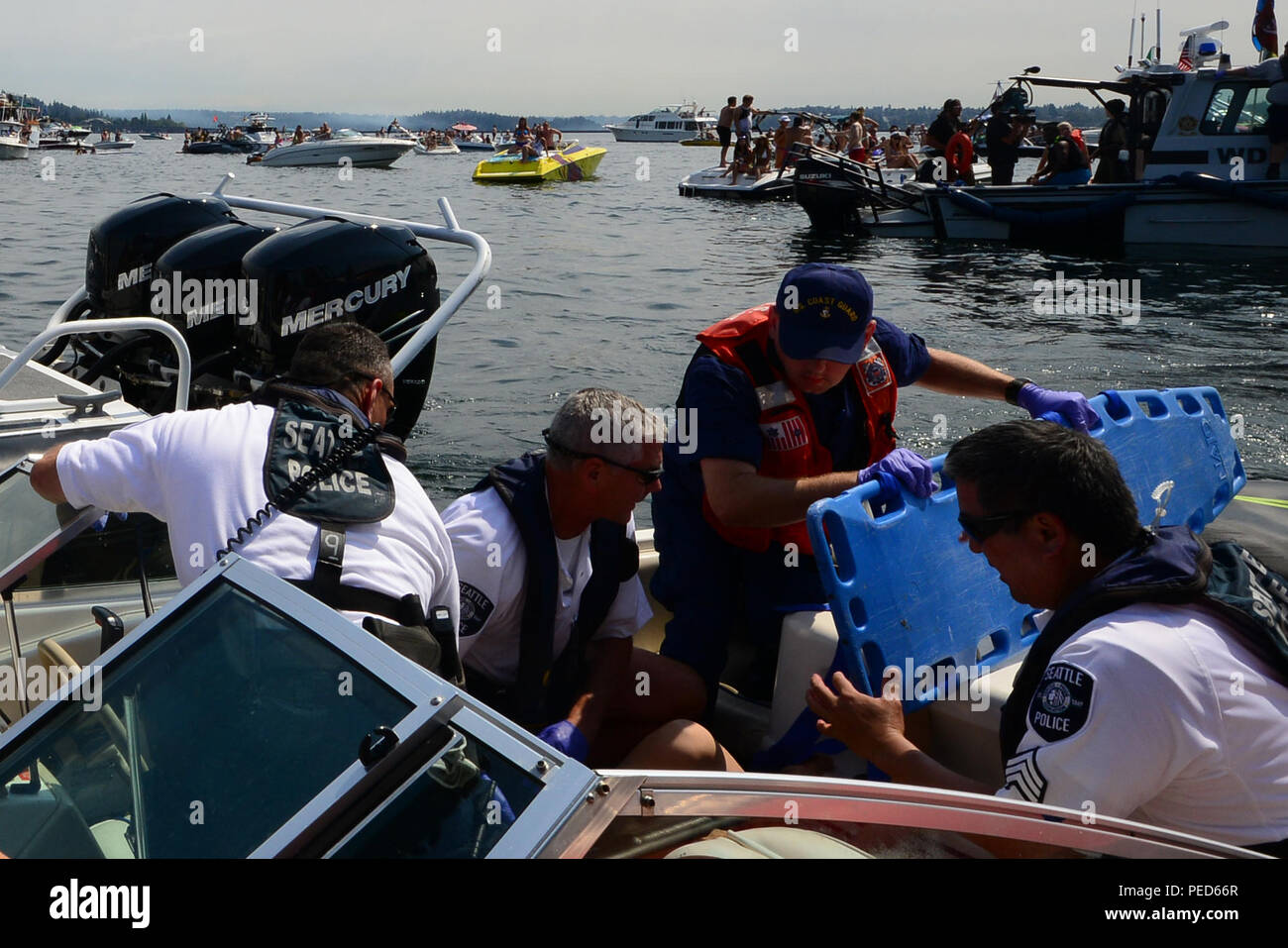Woman falling off boat hi-res stock photography and images - Alamy