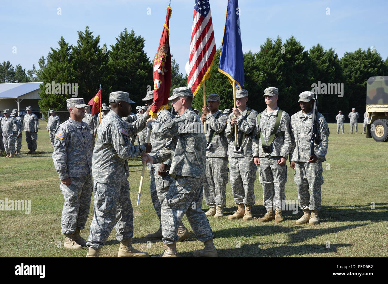 Lt. Col. Brad Marlow, 1050th Transportation Battalion outgoing ...