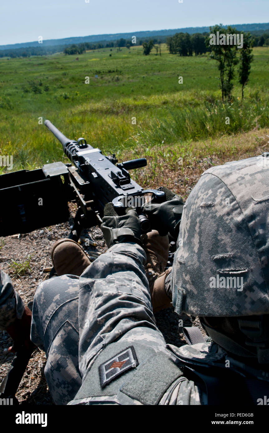 Engineer Soldiers from the 841st Engineer Battalion, Miami, fire M2 50 ...