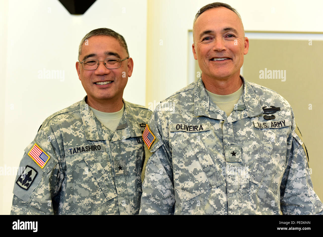 Brig. Gen. Keith Y. Tamashiro (left) and Brig. Gen. Bruce E. Oliveira ...