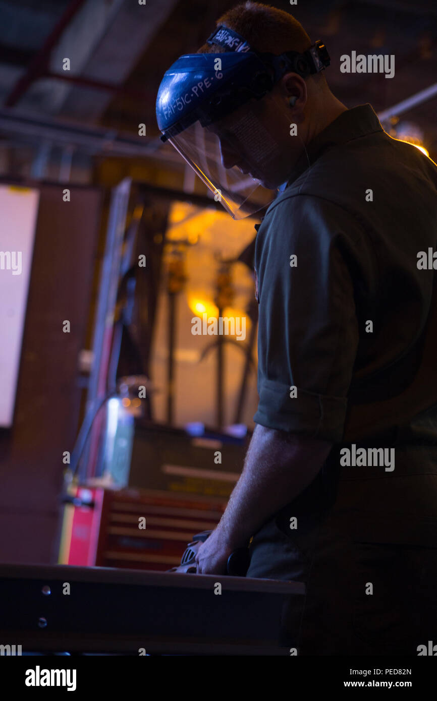 A U.S. Marine with Aviation Logistics Squadron 14 (MALS-14), prepares ...