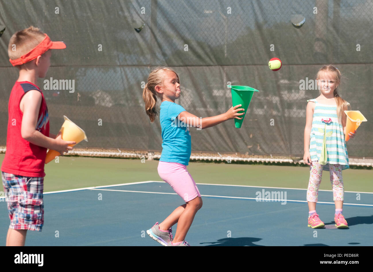 (Left to right:) Liam Walters, 5, Darby D'Amico, 6, and Addision Nash ...