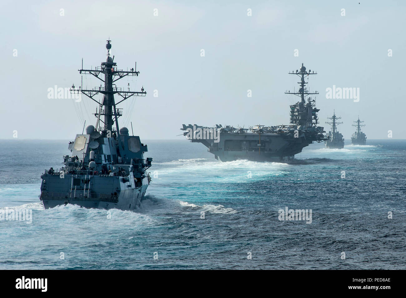 150804-N-EH218-152 PACIFIC OCEAN (Aug. 4, 2015) – Ships from the John C ...
