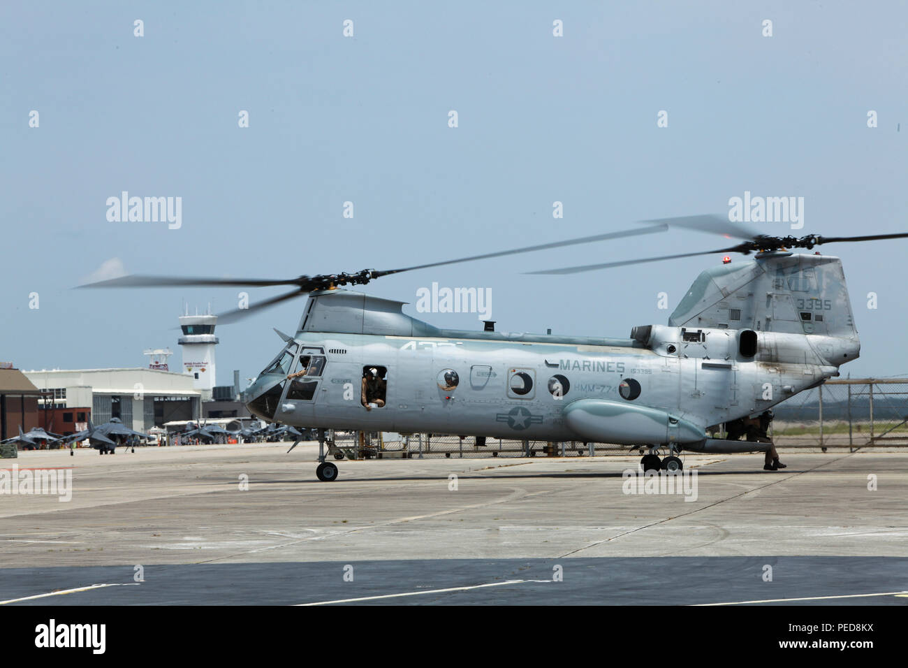 A U S Marine Corps Ch 46e Sea Knight Assigned To Marine Medium