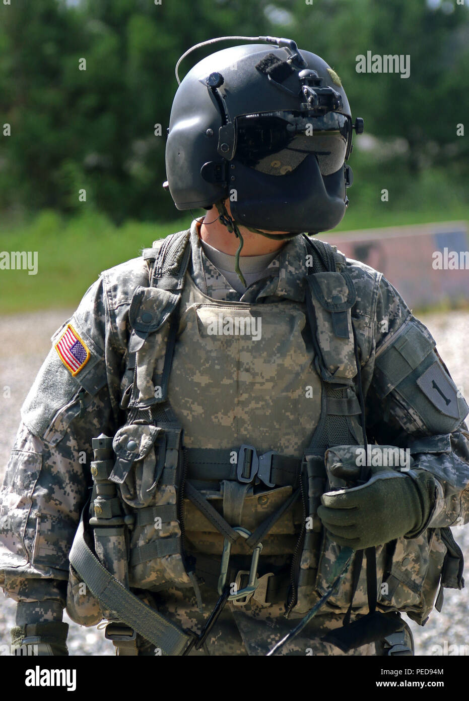 A crew chief assigned to the 1st Infantry Division, Fort Riley, Kan ...
