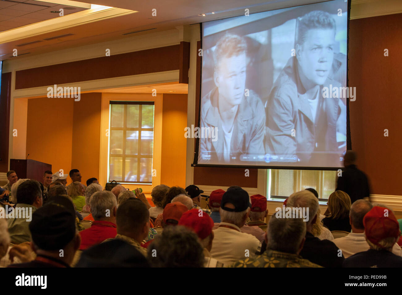Veterans of 4th Marine Division (4th MARDIV) and their families attend ...