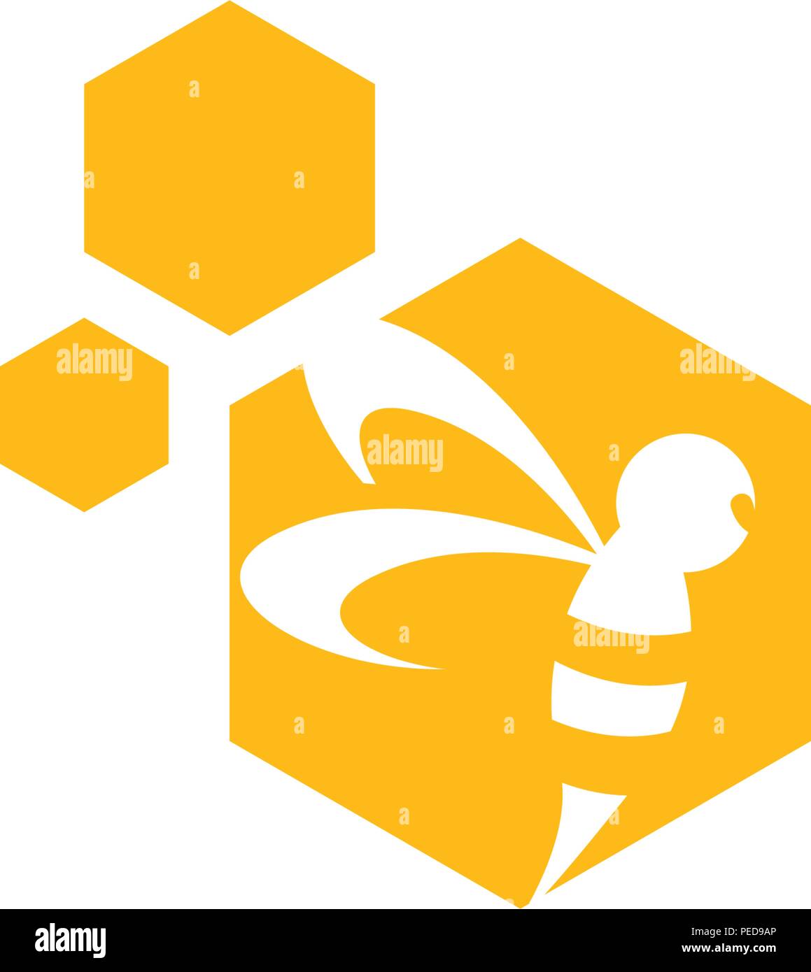 Bee Logo Template vector icon illustration design Stock Vector Image ...