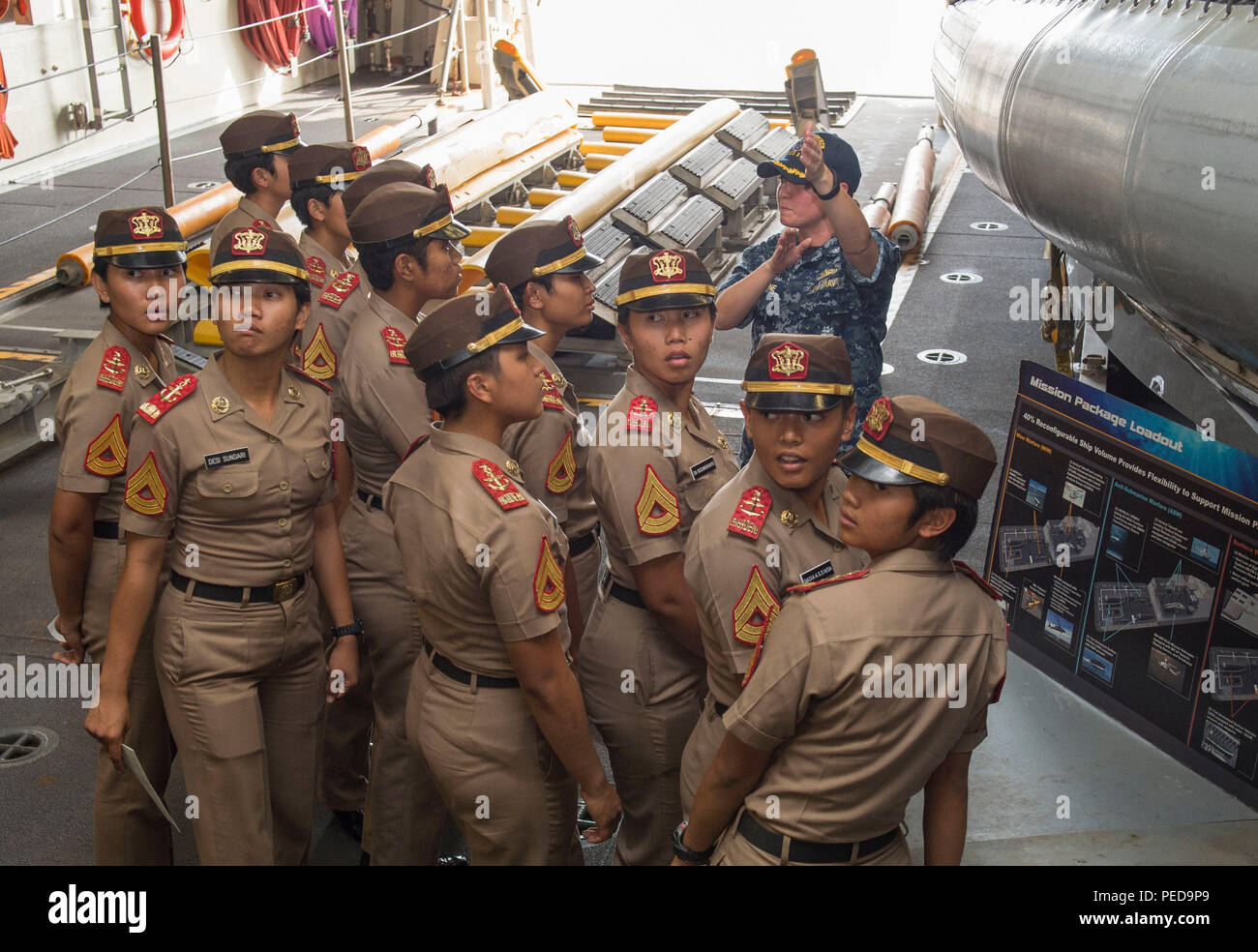 SURABAYA, Indonesia (Aug. 5, 2015) Cmdr. Michel Falzone, executive ...