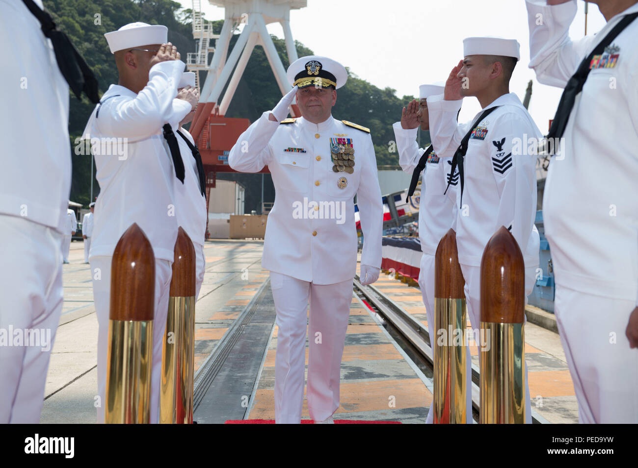 150807-N-NT265-036 YOKOSUKA, Japan (Aug. 7, 2015) Rear Adm. John D ...