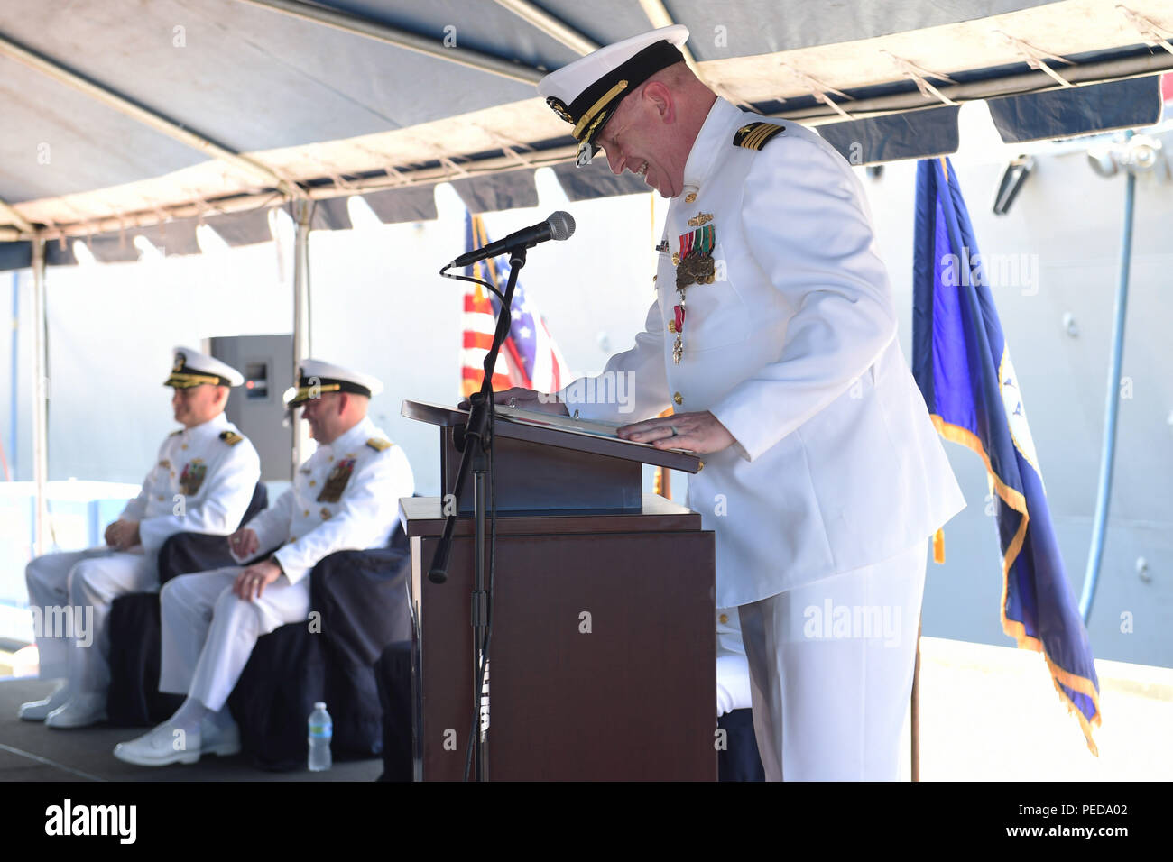 150807-N-UL721-072 YOKOSUKA, Japan (Aug. 7, 2015) Capt. Shan Byrne ...