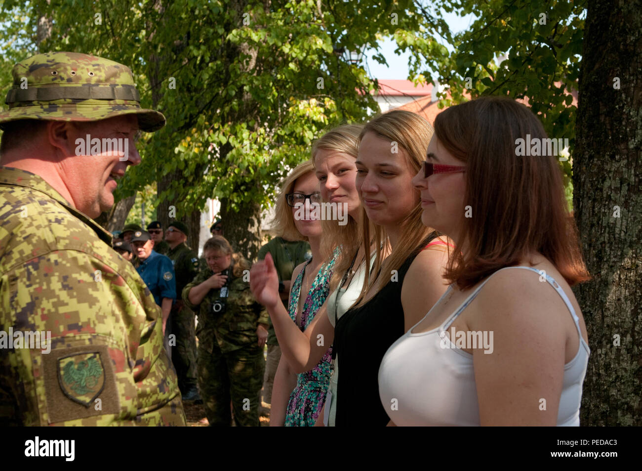 Members of the Estonian Women’s Voluntary Defense Organization are ...
