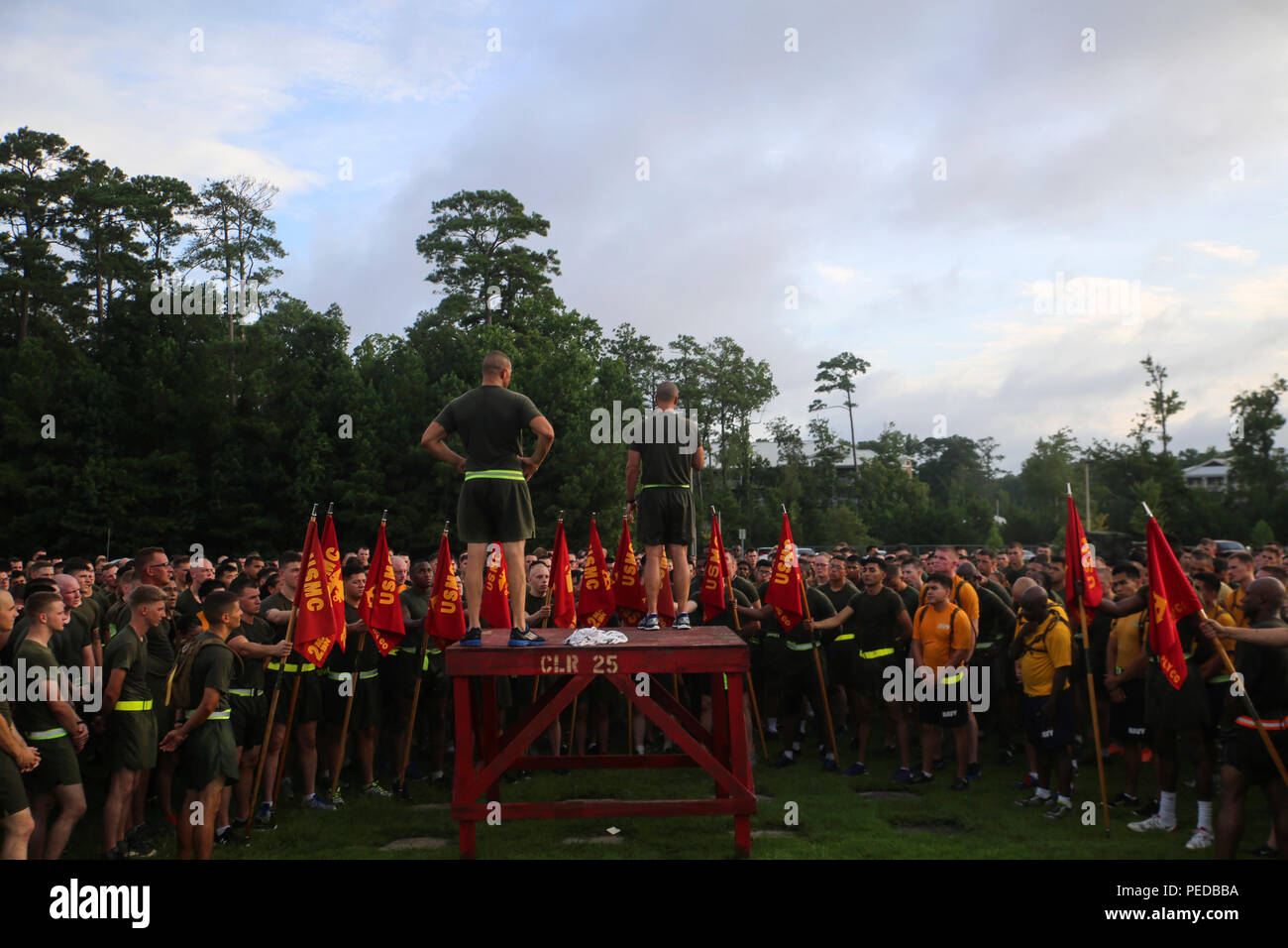 Colonel Kevin J. Stewart, (right,) the commanding officer of Combat ...