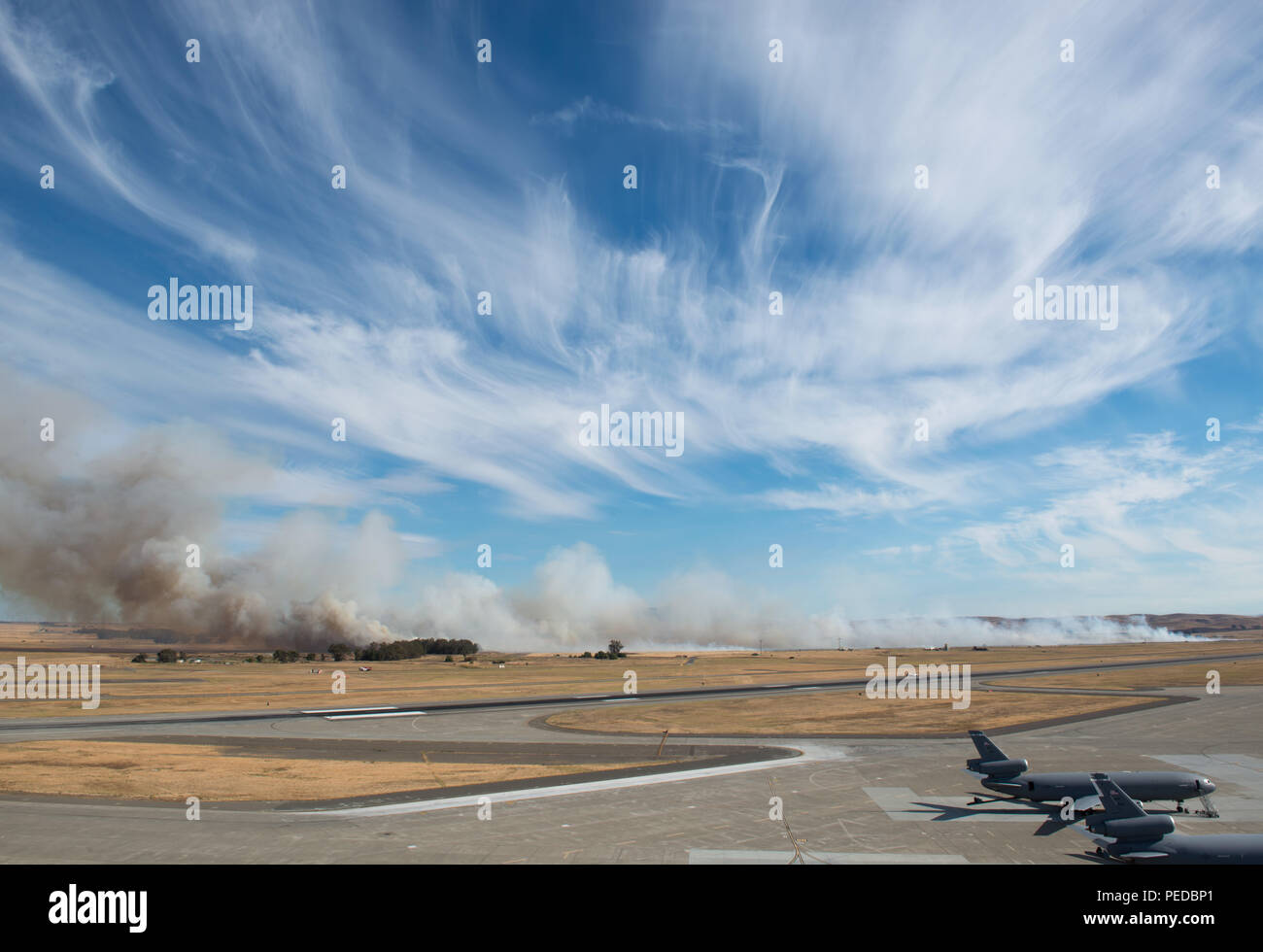 Firefighters from the 60th Civil Engineer Squadron at Travis AFB, Calif ...
