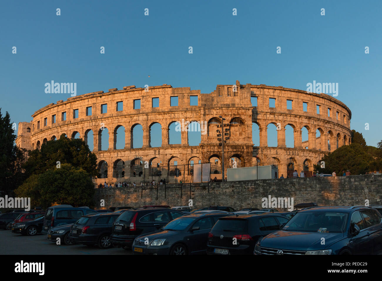 Pula, Croatia - July 31, 2018: View of the Pula amphitheatre Stock ...