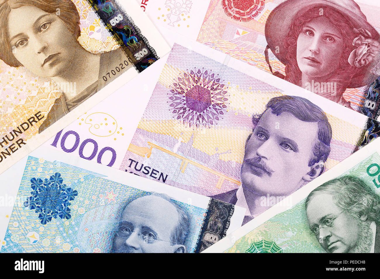 Norwegian money, business background Stock Photo - Alamy