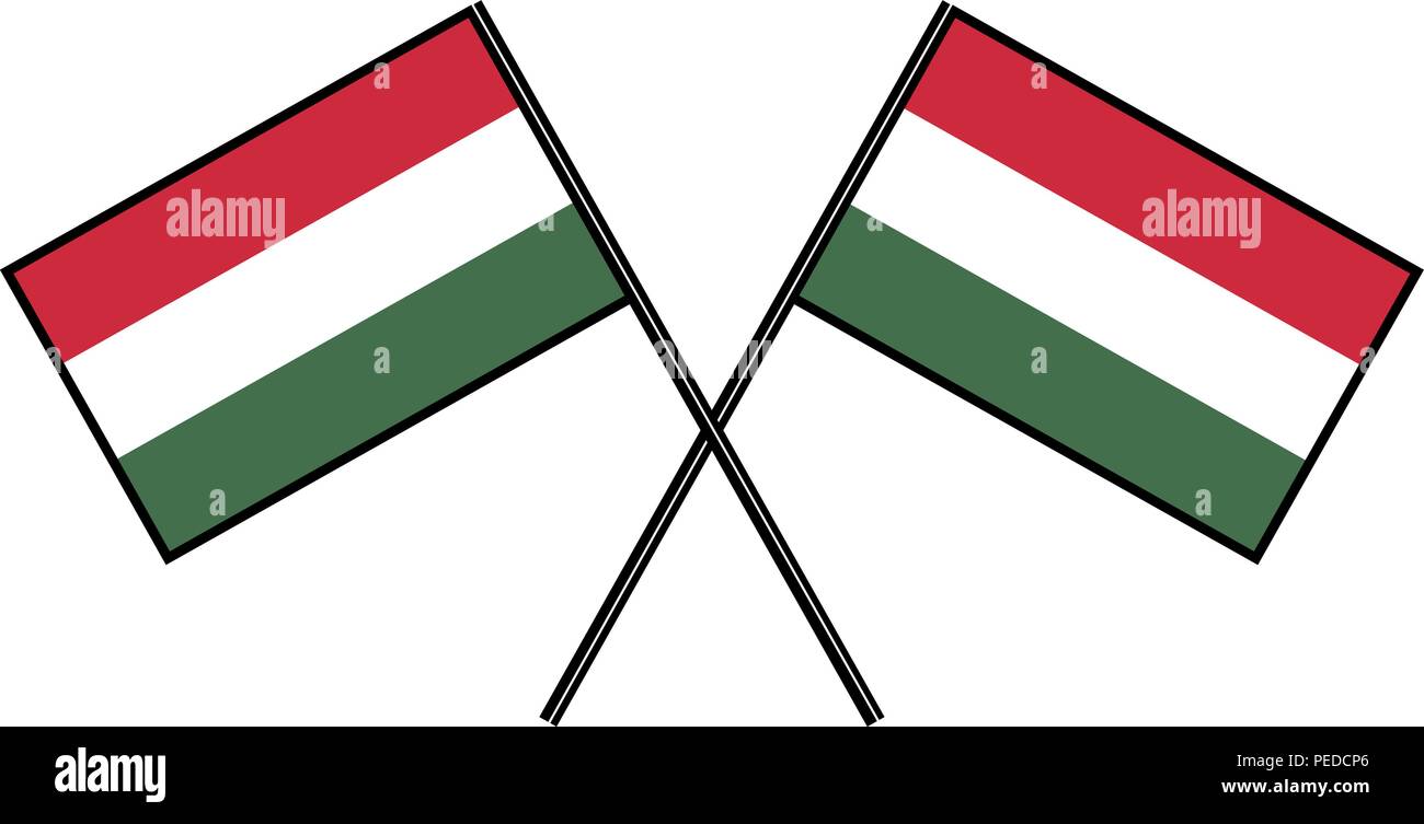 Flag of Hungary. Stylization of national banner. Simple vector ...