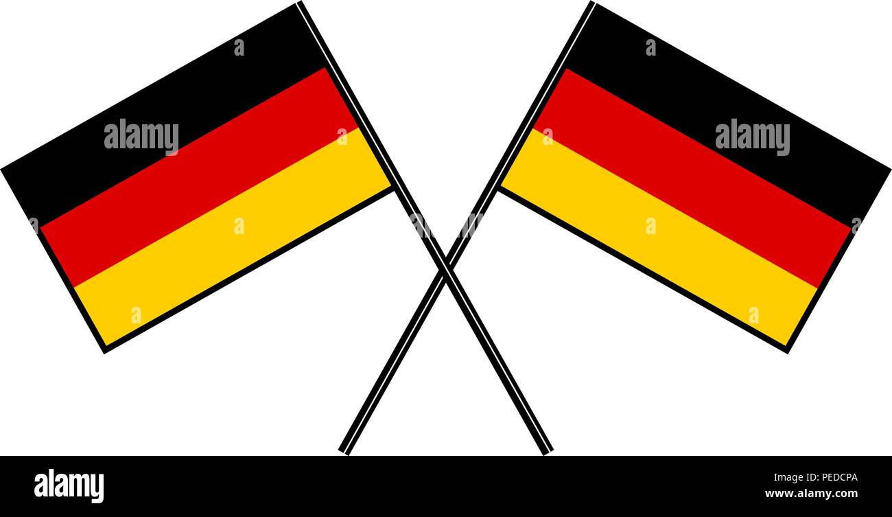 Flag of Germany. Stylization of national banner. Simple vector ...
