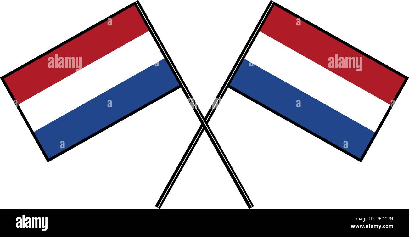 Flag of the Netherlands. Stylization of national banner. Simple vector ...