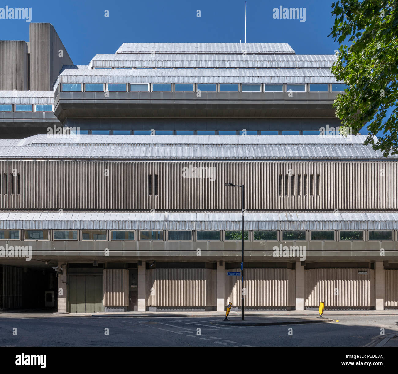 Brutalist concrete Sampson House, next to Blackfriar's Bridge on the ...